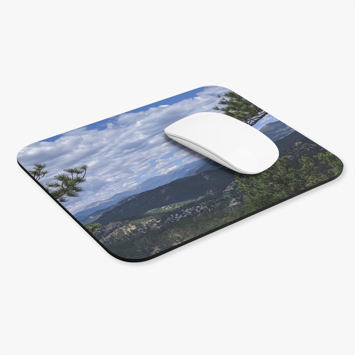 Mountain View Mouse Pad, Colorado Nature Rectangle Mousepad Desk Mat ...