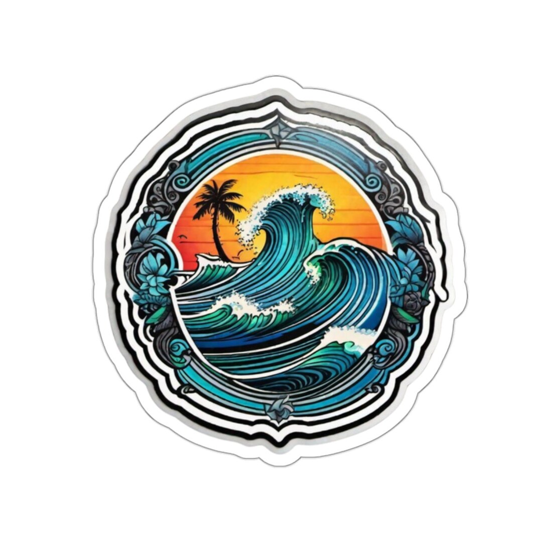 Sticker Catch the Wave Sticker Diecut Stickers, Catching the Wave, Fun ...