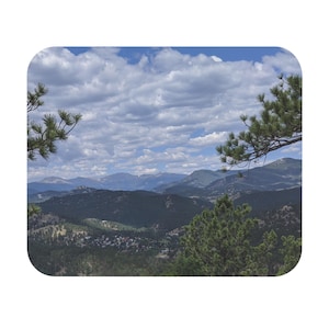 Mountain View Mouse Pad, Colorado Nature Rectangle Mousepad Desk Mat ...