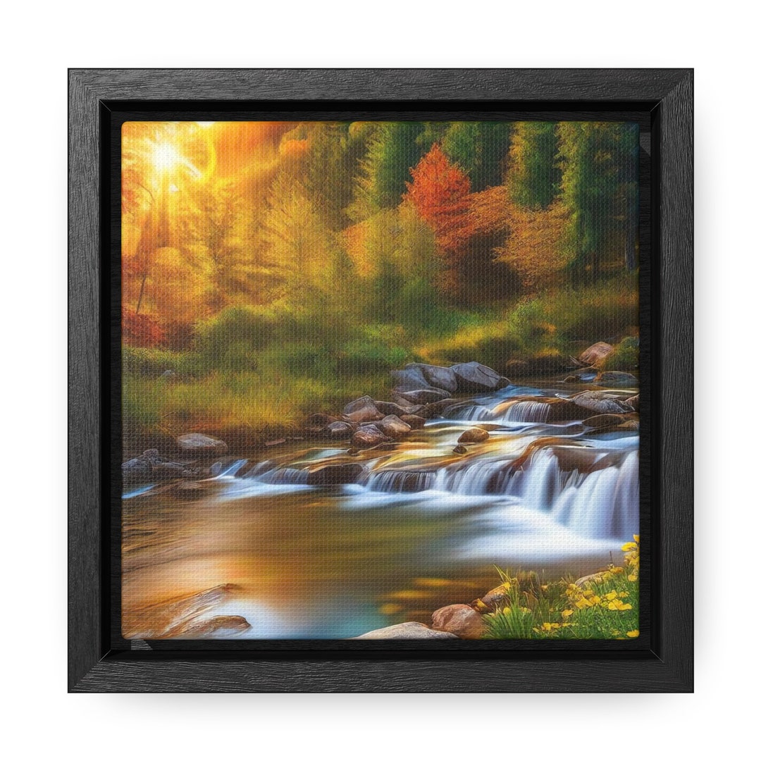 Canvas, River Side Gallery Canvas Wraps, Square Frame, Canvas Gallery Wraps, Nature Wall Print ...