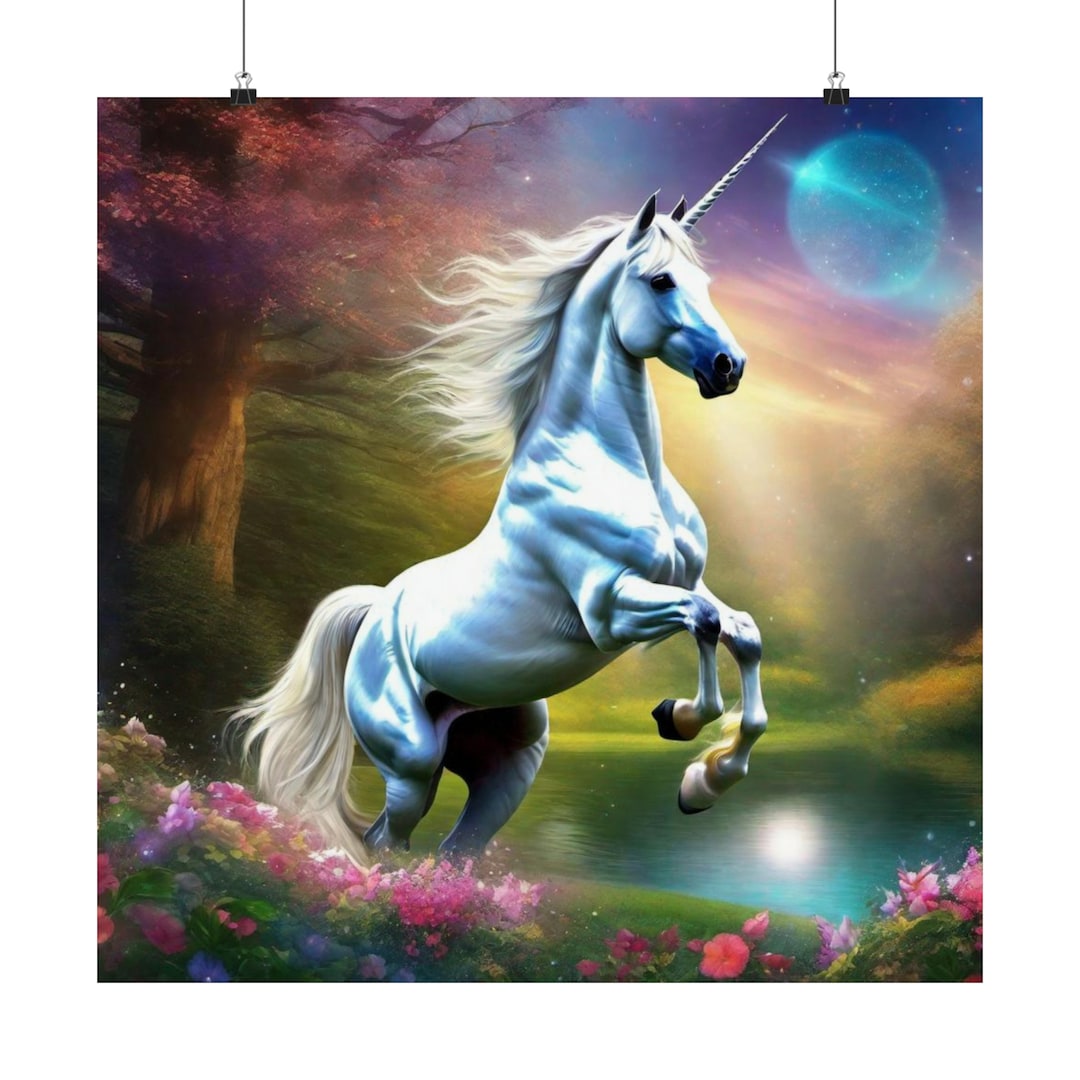 Unicorn Poster, Vertical Posters, Perfect Gift, Room Decor, Enchanted ...