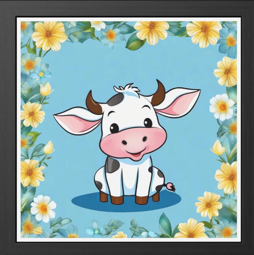 Little Moo, Clipart - High Quality Jpgs - Digital Download Mixed Media ...