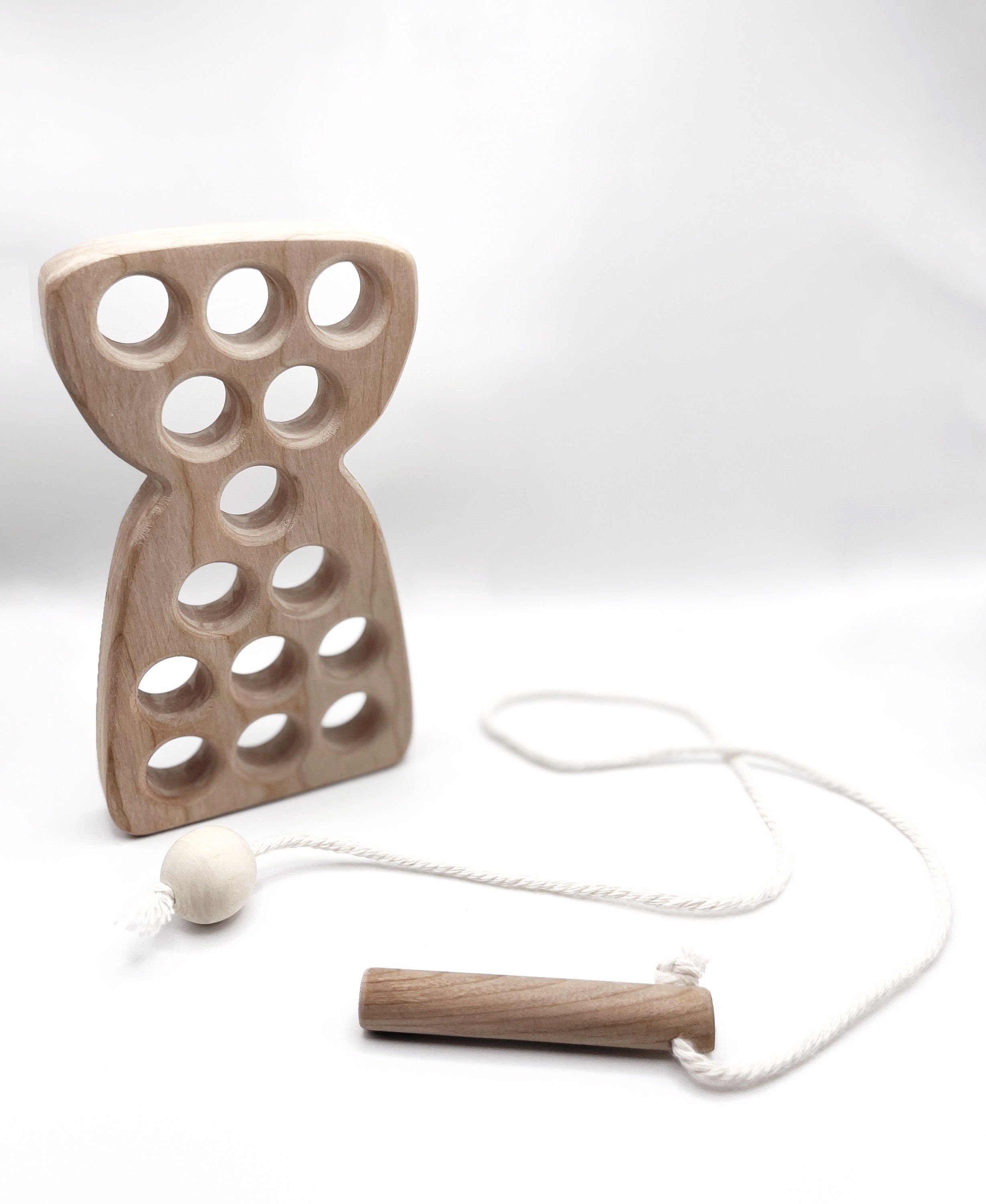 Wooden Latte Stone Lacing Board Threading Toys Puzzle for - Etsy