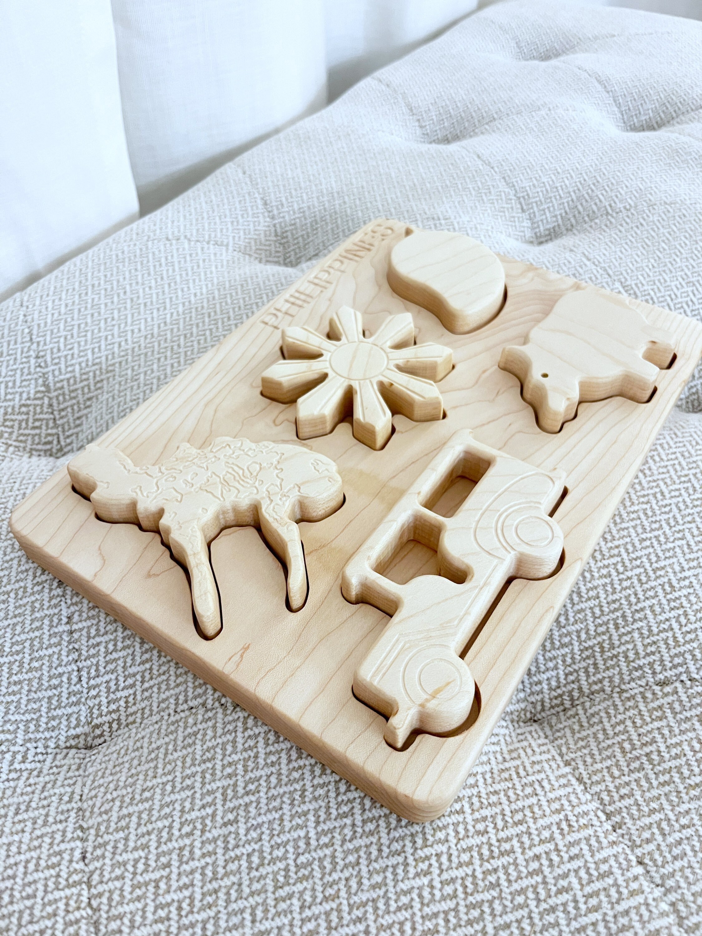 Philippines Puzzle Wood Puzzle With Natural Finish Filipino Cultural ...