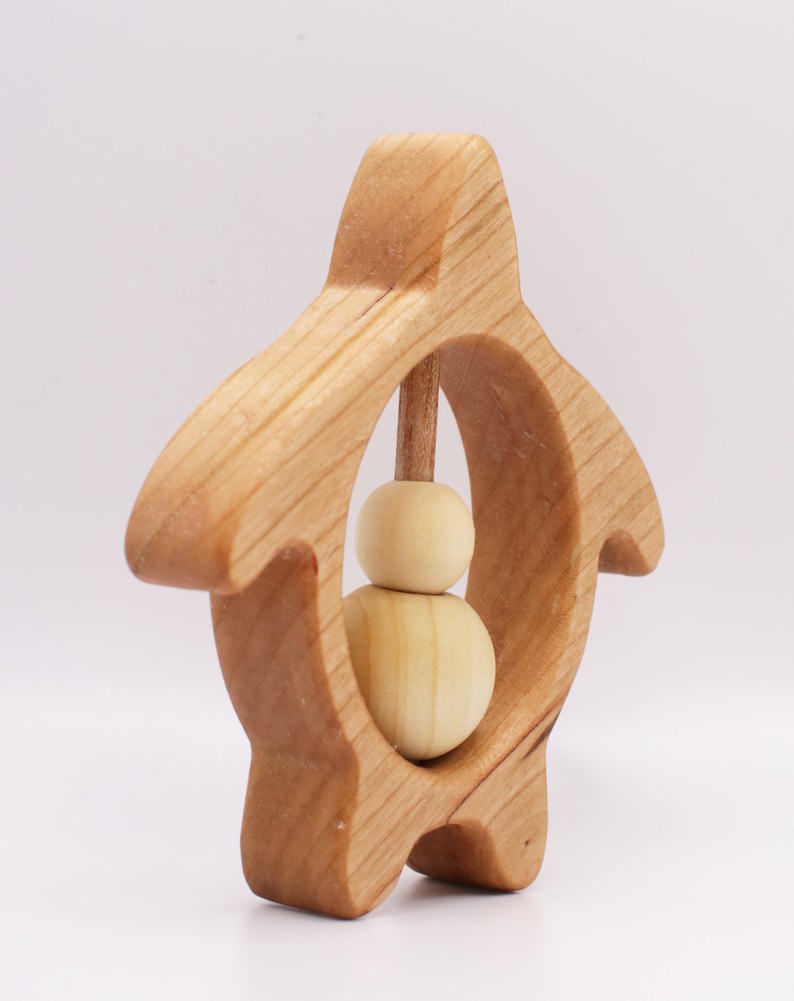 Natural Wood Turtle Rattle: Heirloom Baby Toy - Etsy