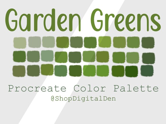 Green Color Procreate Palette Plant Swatches Ipad Lettering - Etsy