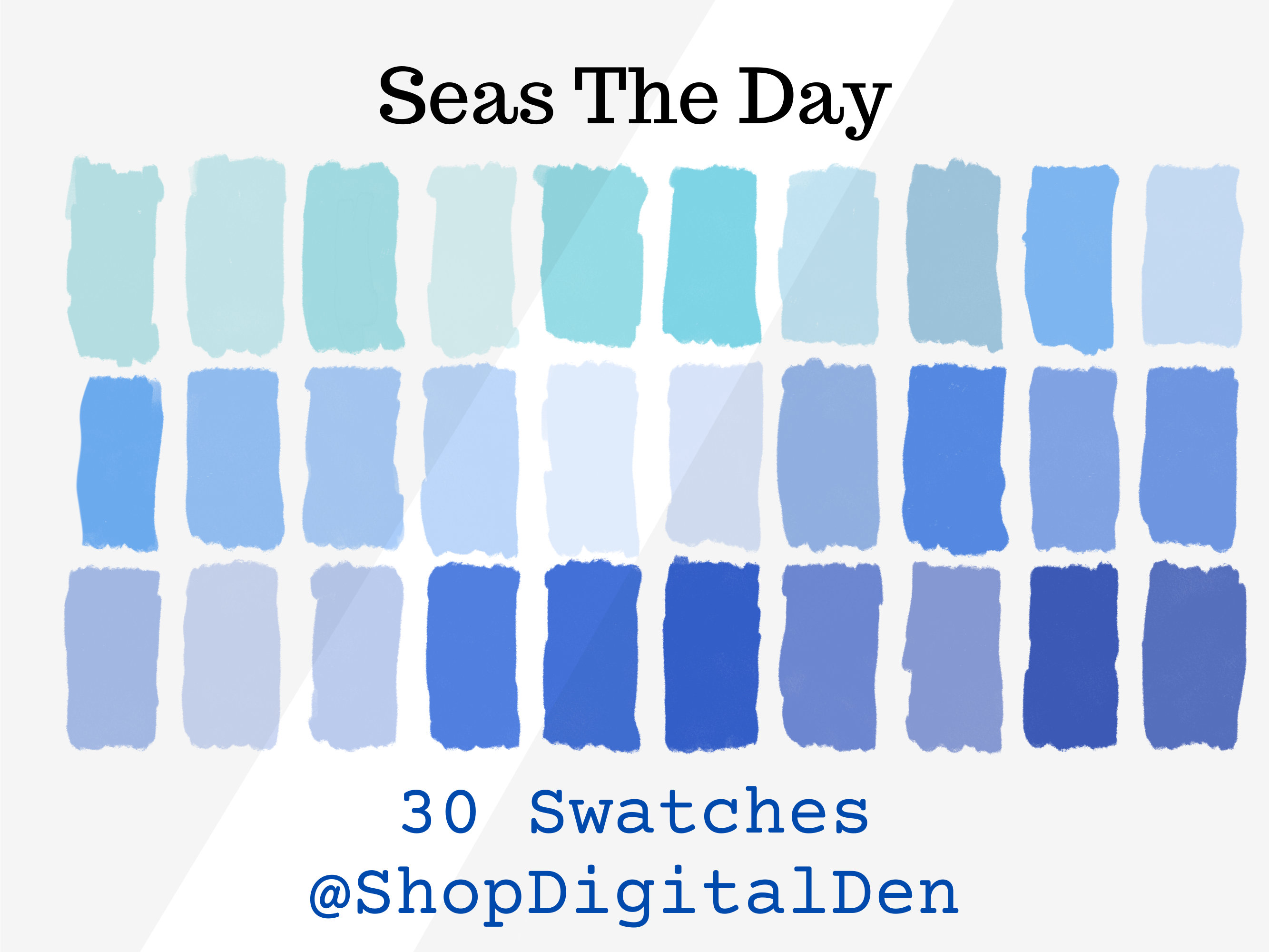 Ocean Procreate Color Palette, Teal Swatches, Seaside Art, Blue Digital ...