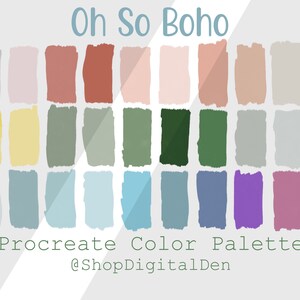 Boho Procreate Color Palette Bohemian Swatches Rainbow - Etsy