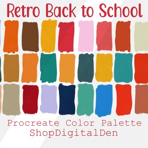Retro Color Palette 30 Colors Palette Groovy Swatches - Etsy