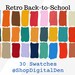 Retro Color Palette, 30 Colors Palette, Groovy Swatches, Retro ...