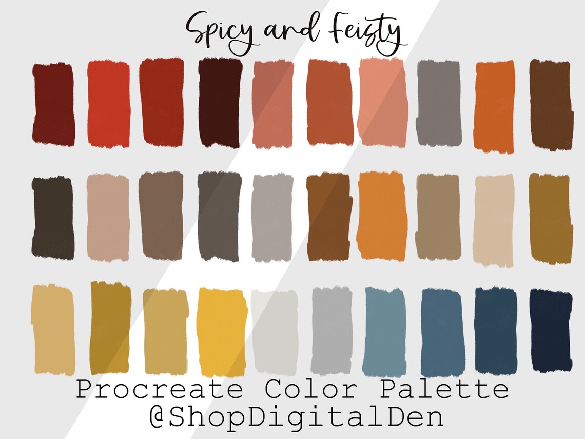 Spices Procreate Color Palette Food Art Fall Color Scheme - Etsy