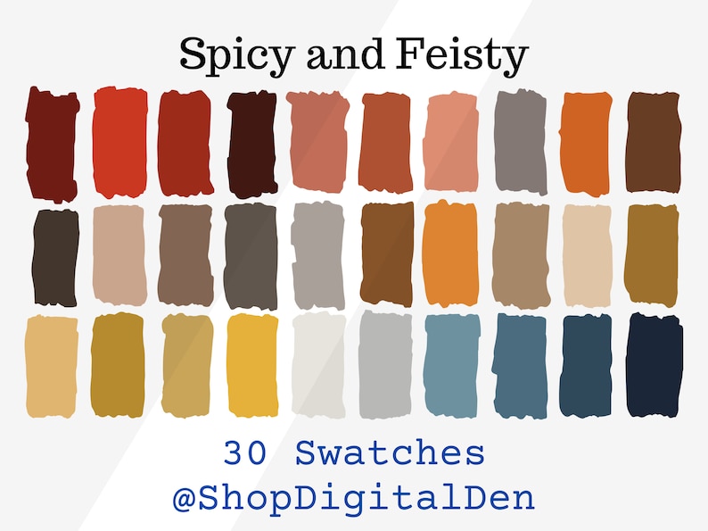 Spices Procreate Color Palette, Food Art, Fall Color Scheme, Autumn ...
