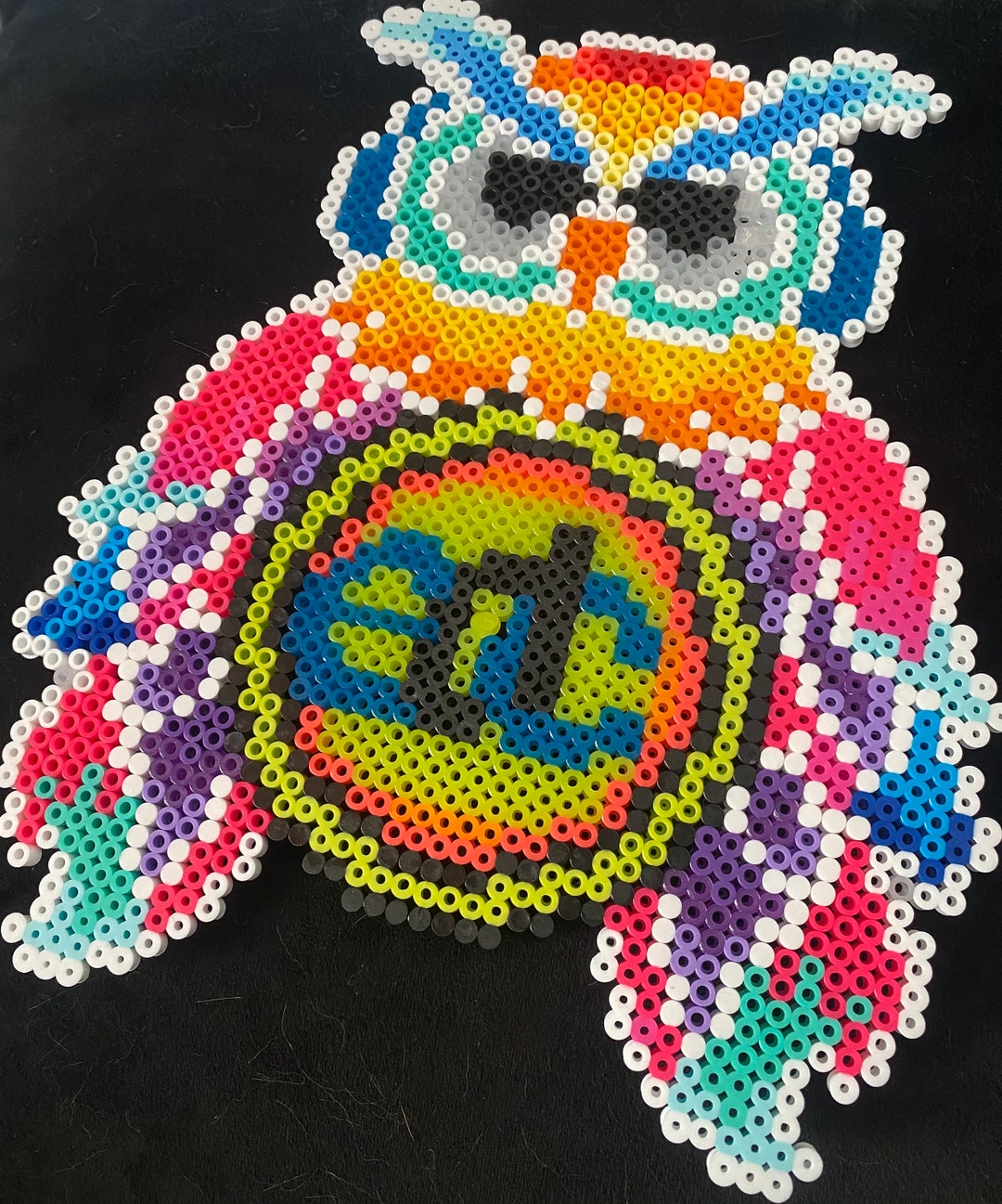 EDC Owl Perler, Kandi Necklace, Rave Perler - Etsy