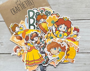 Princess Peach, Super Mario Bros Sticker, Decal, Laptop Sticker, Water ...