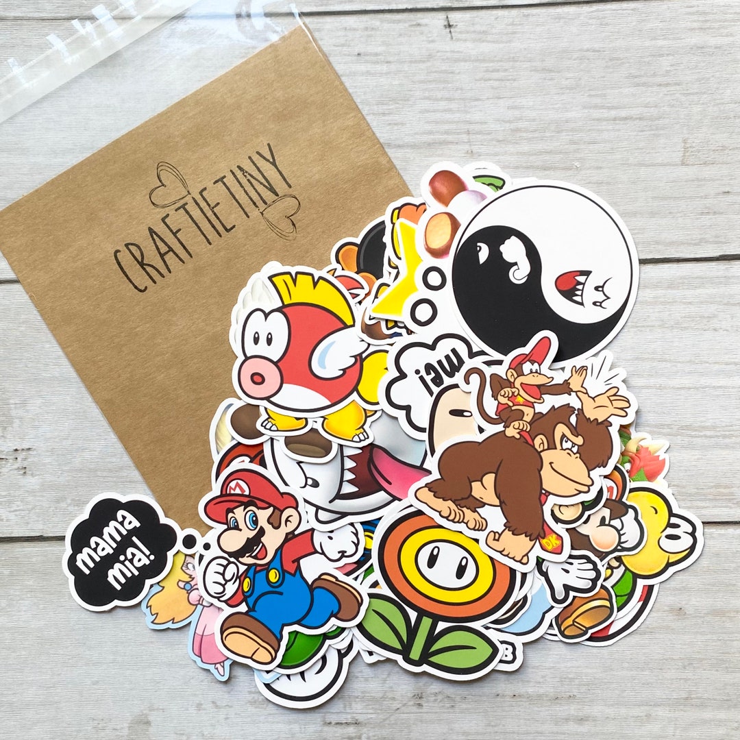 Waterproof Super Mario Sticker Pack, Different Options to Choose From ...