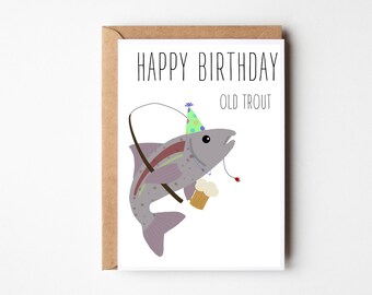 Happy Birthday Trout - Etsy