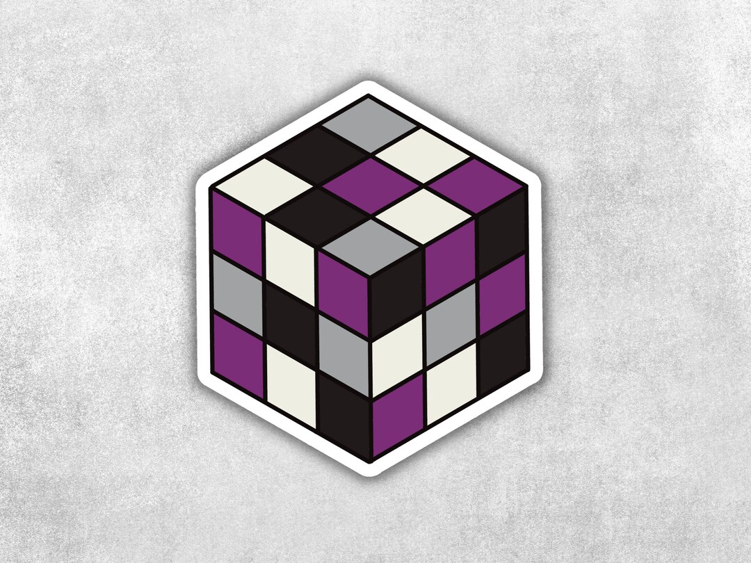 Asexual Pride Flag Rubik Cube Stickers Asexual Flag Decal, Pride ...