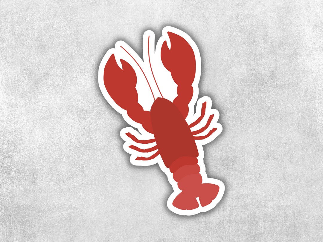Lobster Sticker, Diecut, Laptop Sticker, Waterproof Water Bottle ...