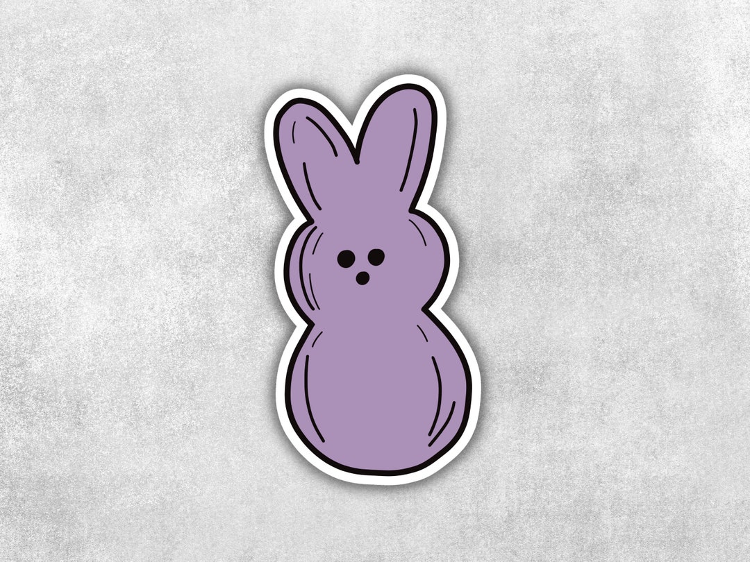 Purple Peep Candy Sticker, Peeps, Easter Marshmellow Bunny, Laptop ...