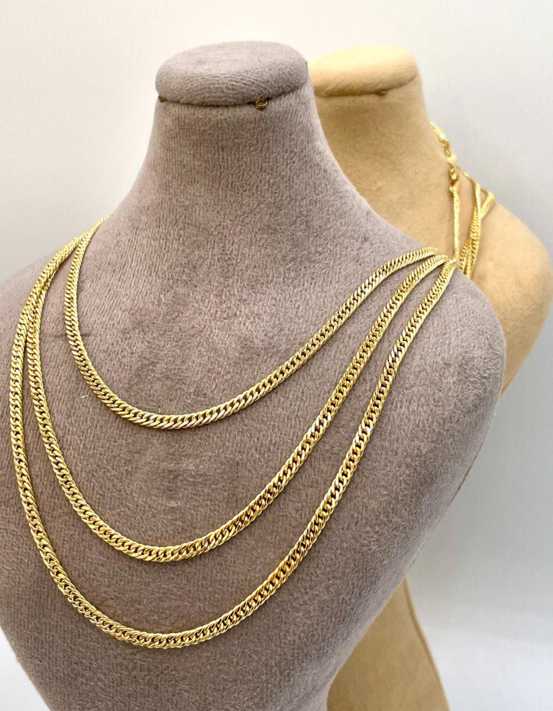 18K Solid Gold Miami Cuban Link Chain (3mm)thick/18k Gold Yellow Cuban ...