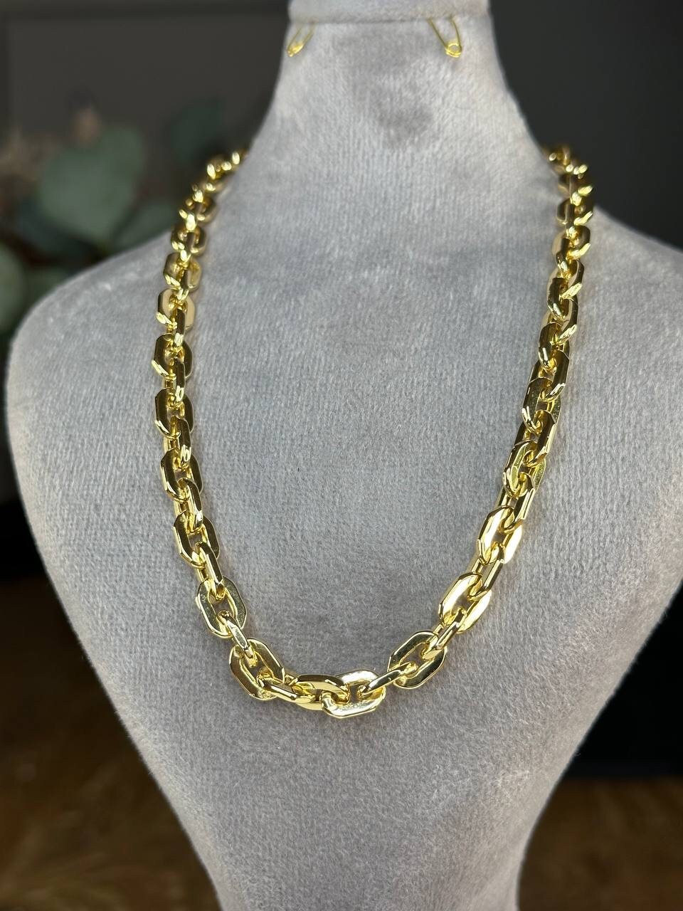 18K Gold Cable Chain Necklace - Unisex Parallel Design - Etsy
