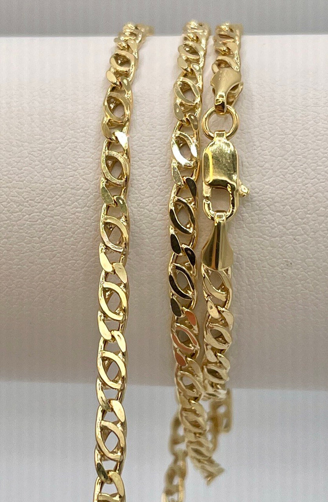 14K Gold Nonna Link Chain Necklace: Delicate Layering, 20-24 Inch - Etsy