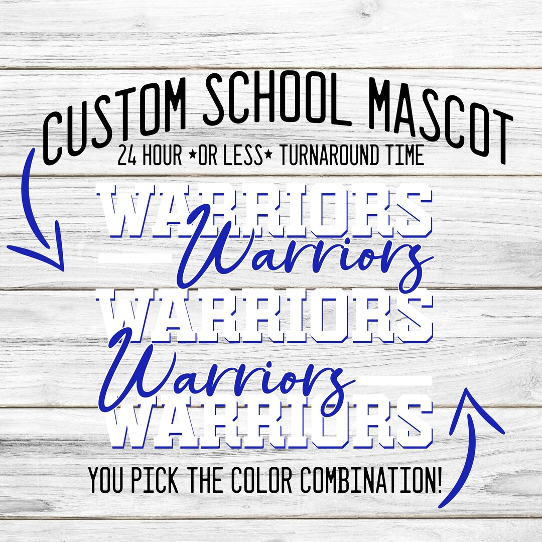 Custom Repeating School Mascot PNG - Etsy