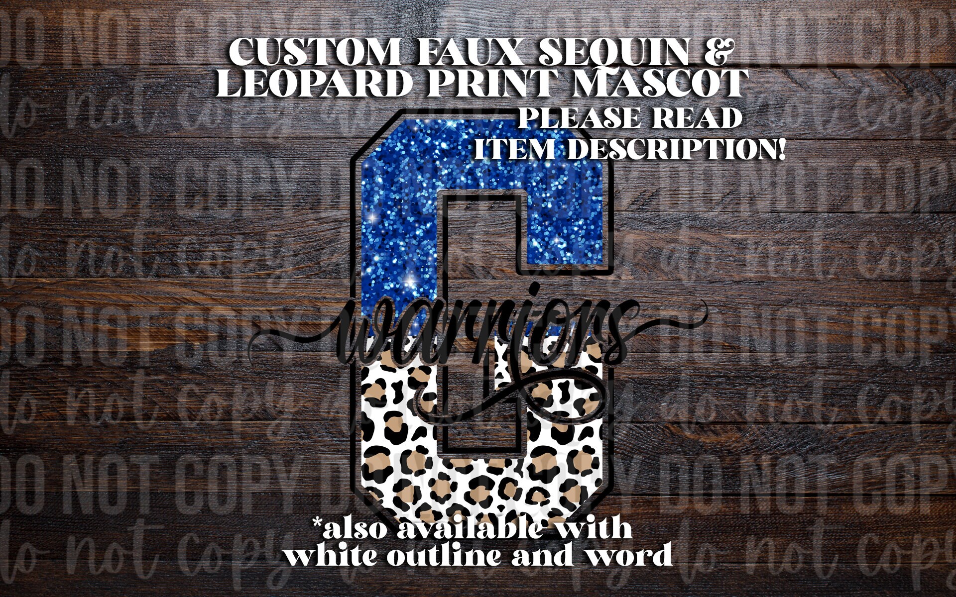 Custom Faux Sequin Leopard Print Mascot Spirit Wear Digital Design - Etsy