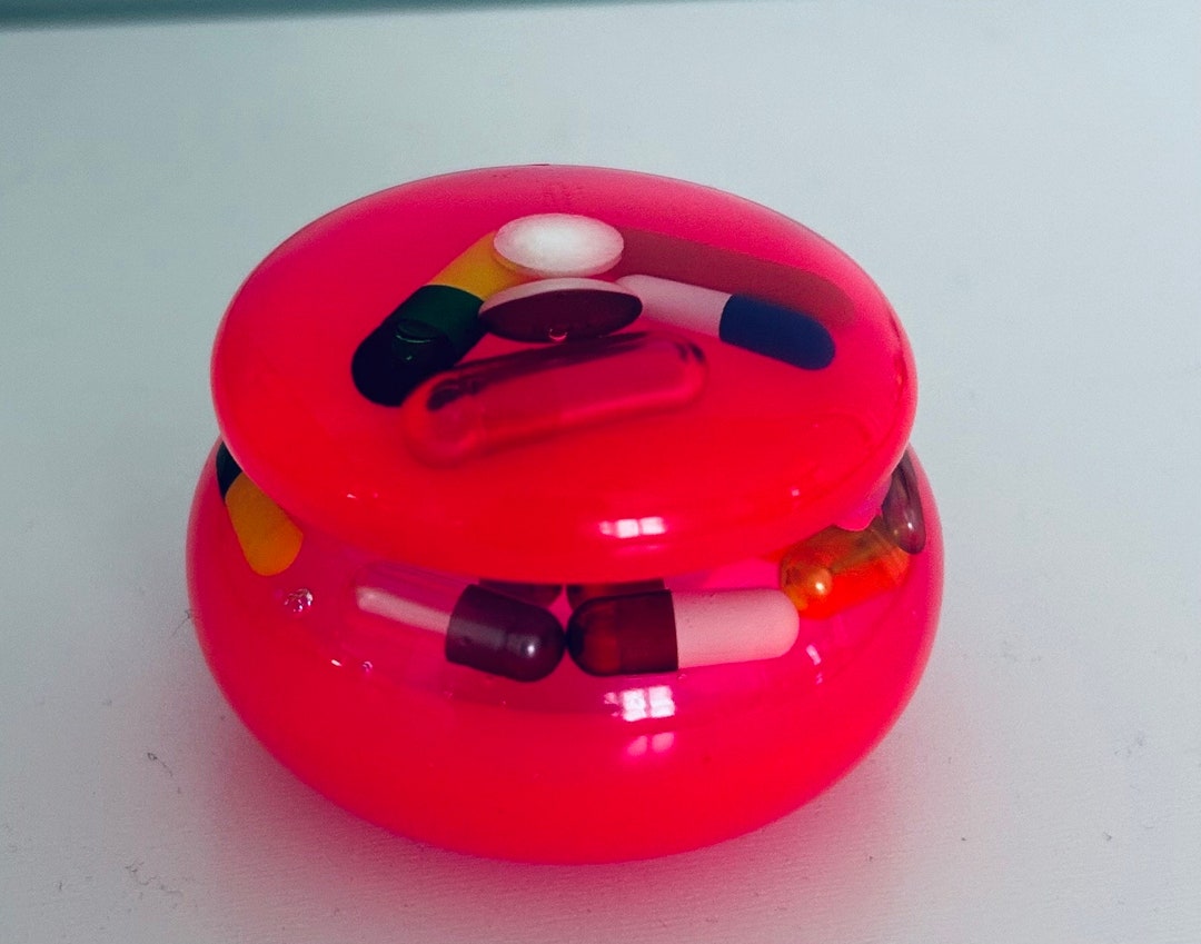 Stash Jar Pill Box Neon Hot Pink Plastic Nurse Gift - Etsy