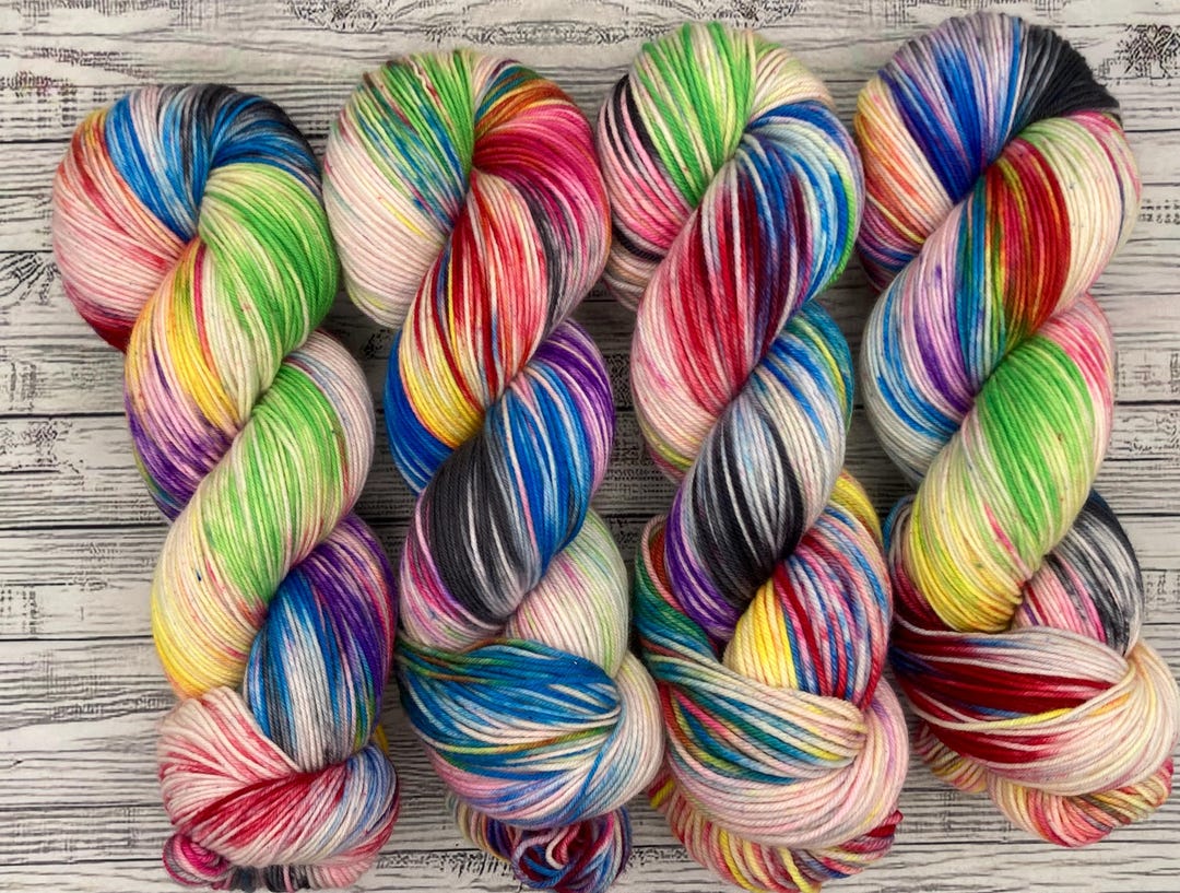 Jelly Beans - Candy Rainbow Hand Dyed Yarn - Rainbow Yarn - Knit ...