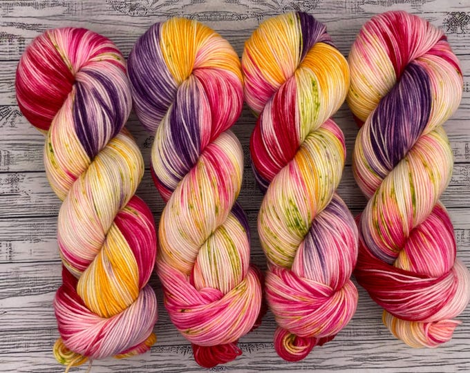 Tulips Hand Dyed Yarn: Spring Colors Superwash Merino Nylon - Etsy