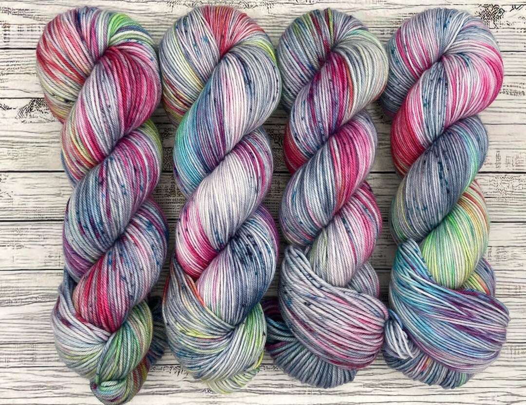 Singing in the Rain April Color of the Month Yarn Pastel Neon Rainbow ...