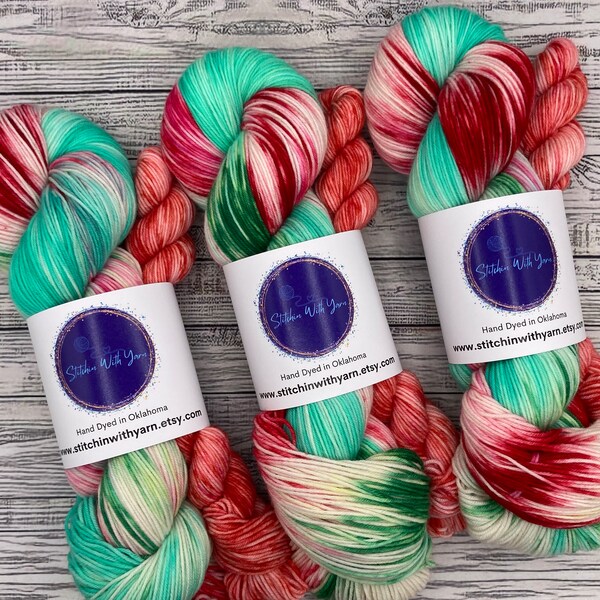 Christmas Sock Yarn - Etsy