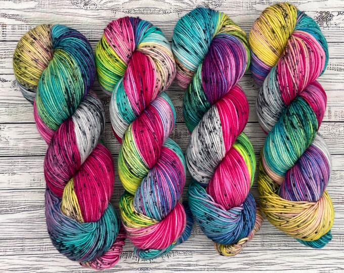Too Cool for School - 90s Neon Hand Dyed Yarn - Superwash Merino Nylon ...