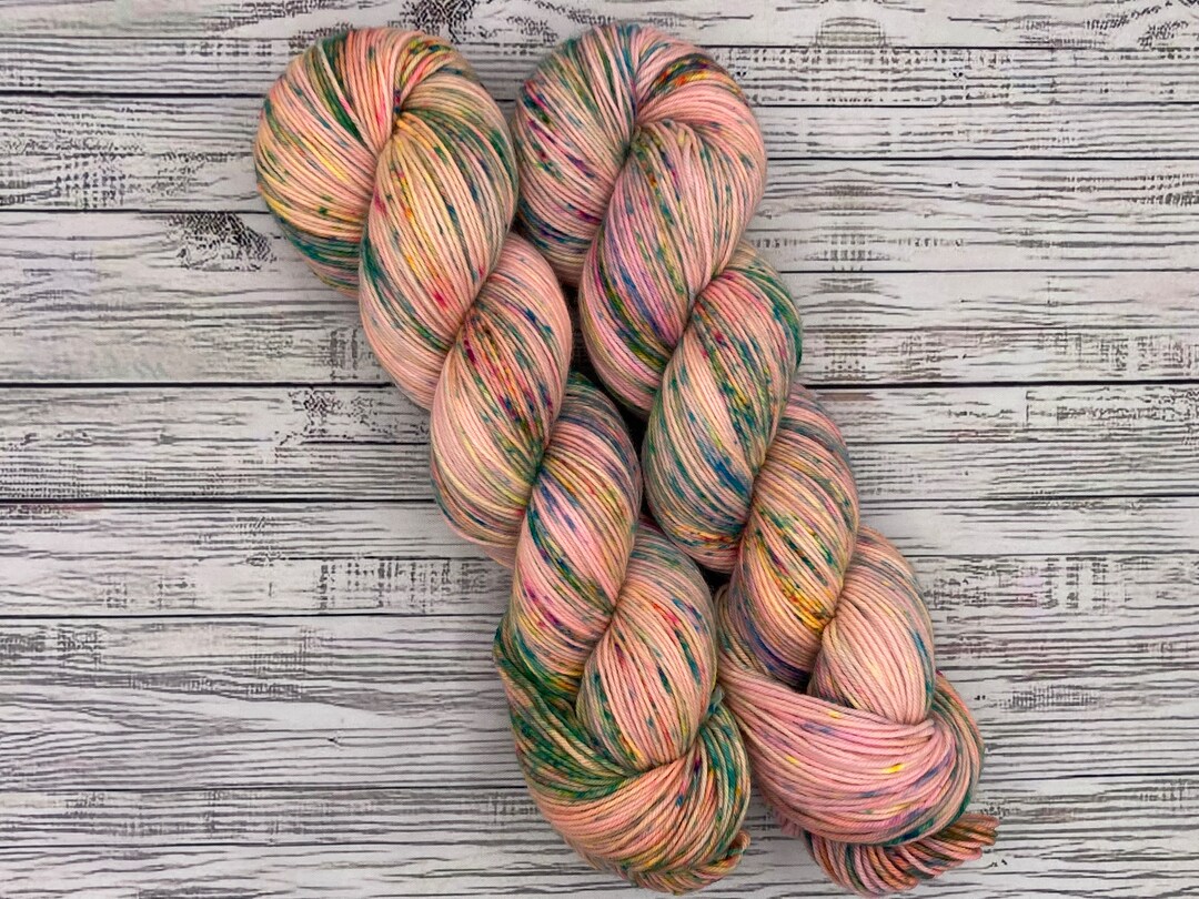 Neon Speckles Hand Dyed Yarn Superwash Merino Wool Nylon - Etsy
