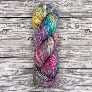 Pastel Rainbow Hand Dyed Yarn: Superwash Merino Nylon Sock Yarn - Etsy