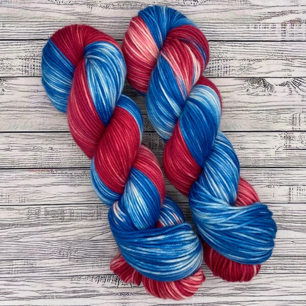 Red White and Blue Yarn - Etsy