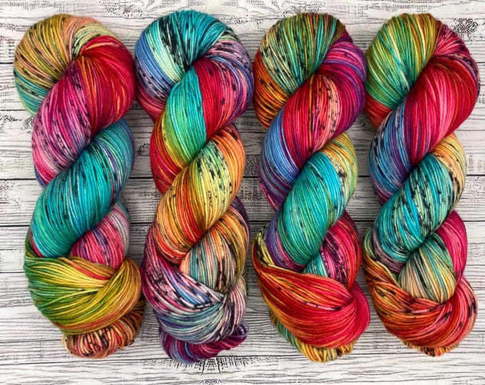 5 O’clock Somewhere - Hand Dyed Sock Yarn - Superwash Merino Wool Nylon ...