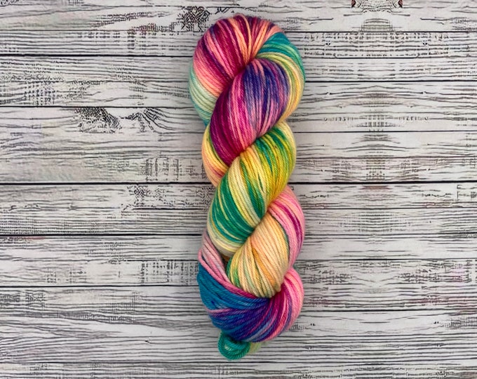Brainfreeze - DK Rainbow Snocone - Hand Dyed Sock Yarn - Superwash ...