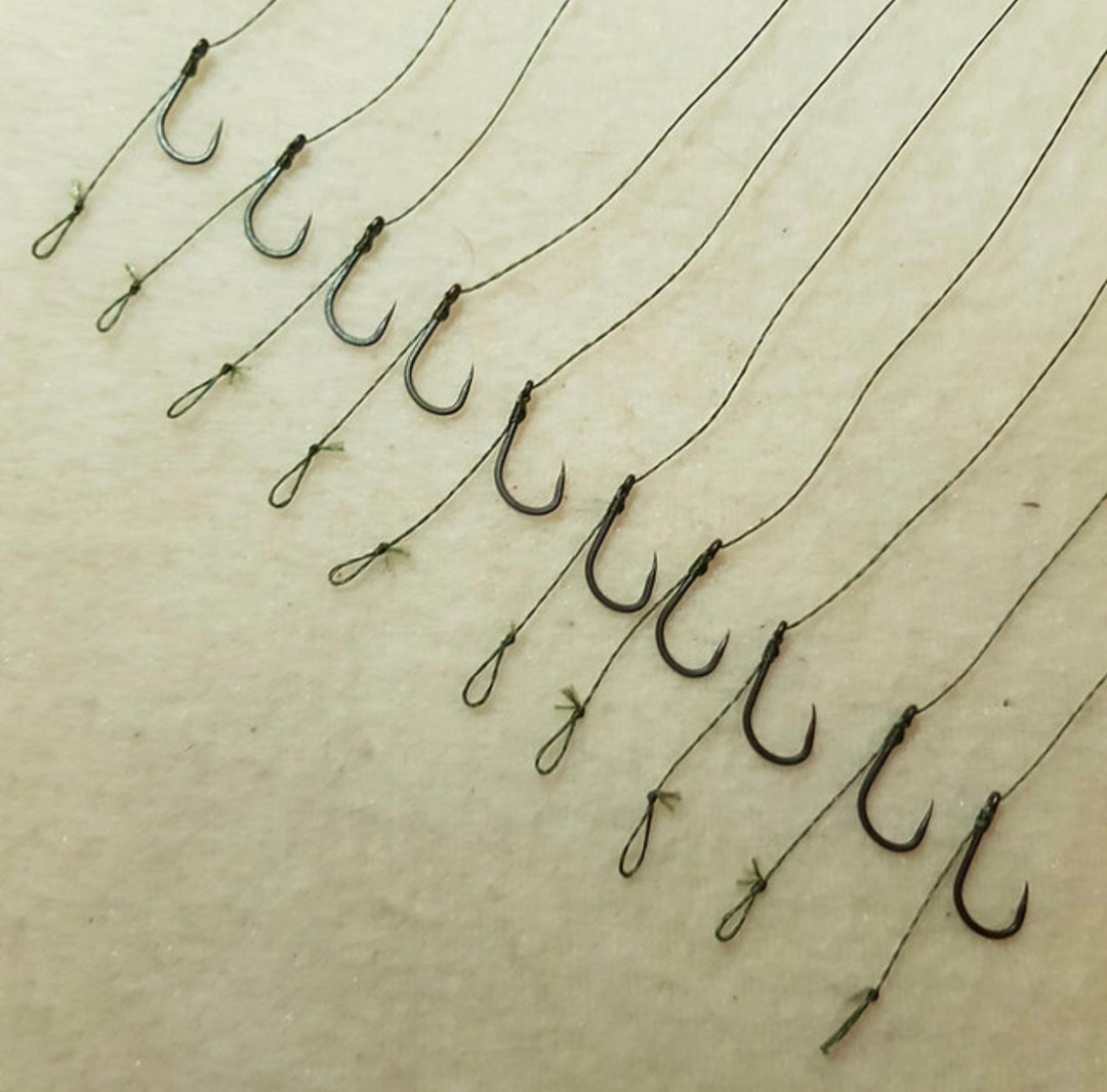 10 X Hair Rigs (sizes 12-20) (4lb-10lb Mono and 15lb Braid) - Etsy