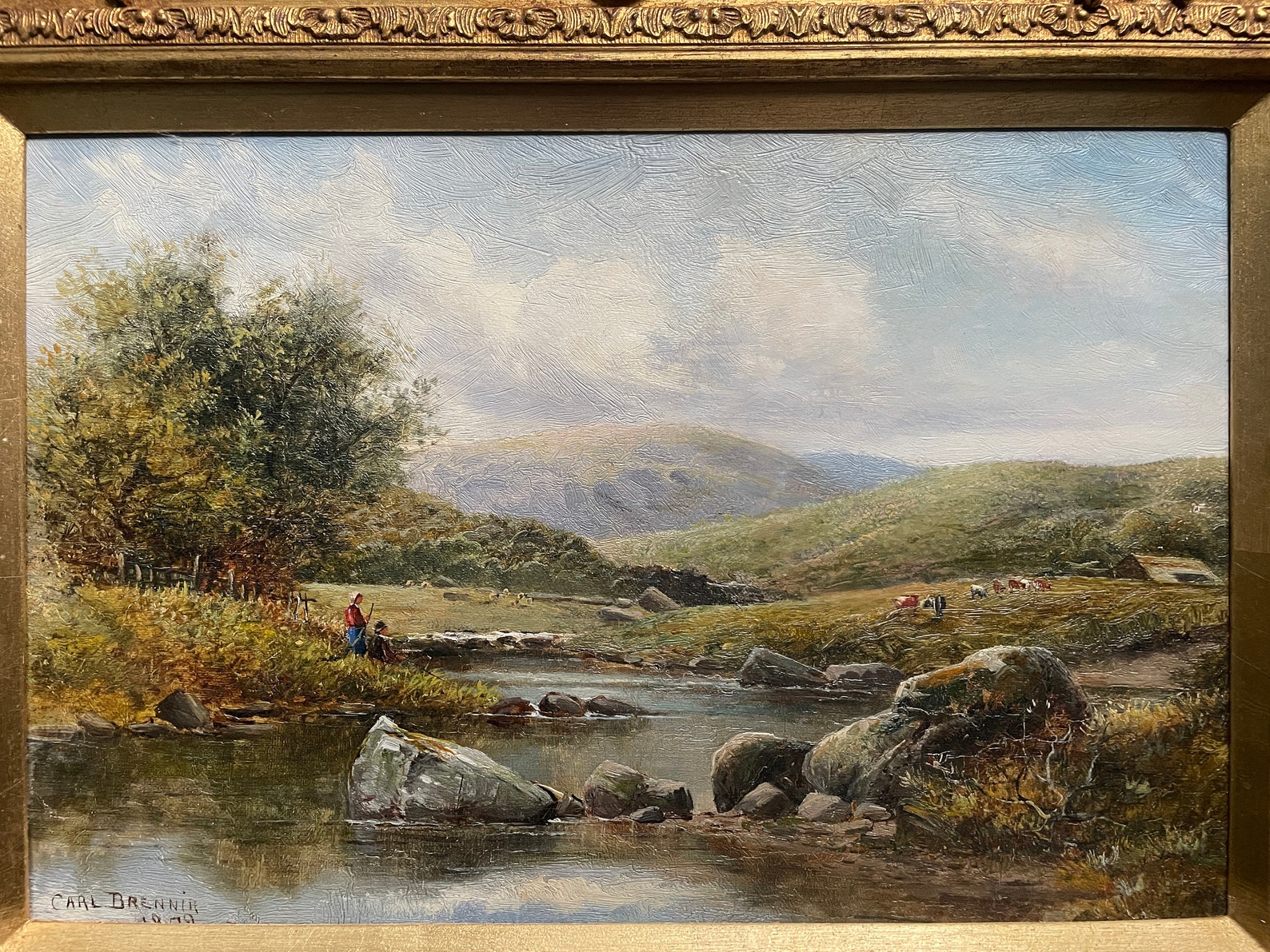 By the Stream | Carl Brennir (british, 1850-1920) | Stunning 19th ...