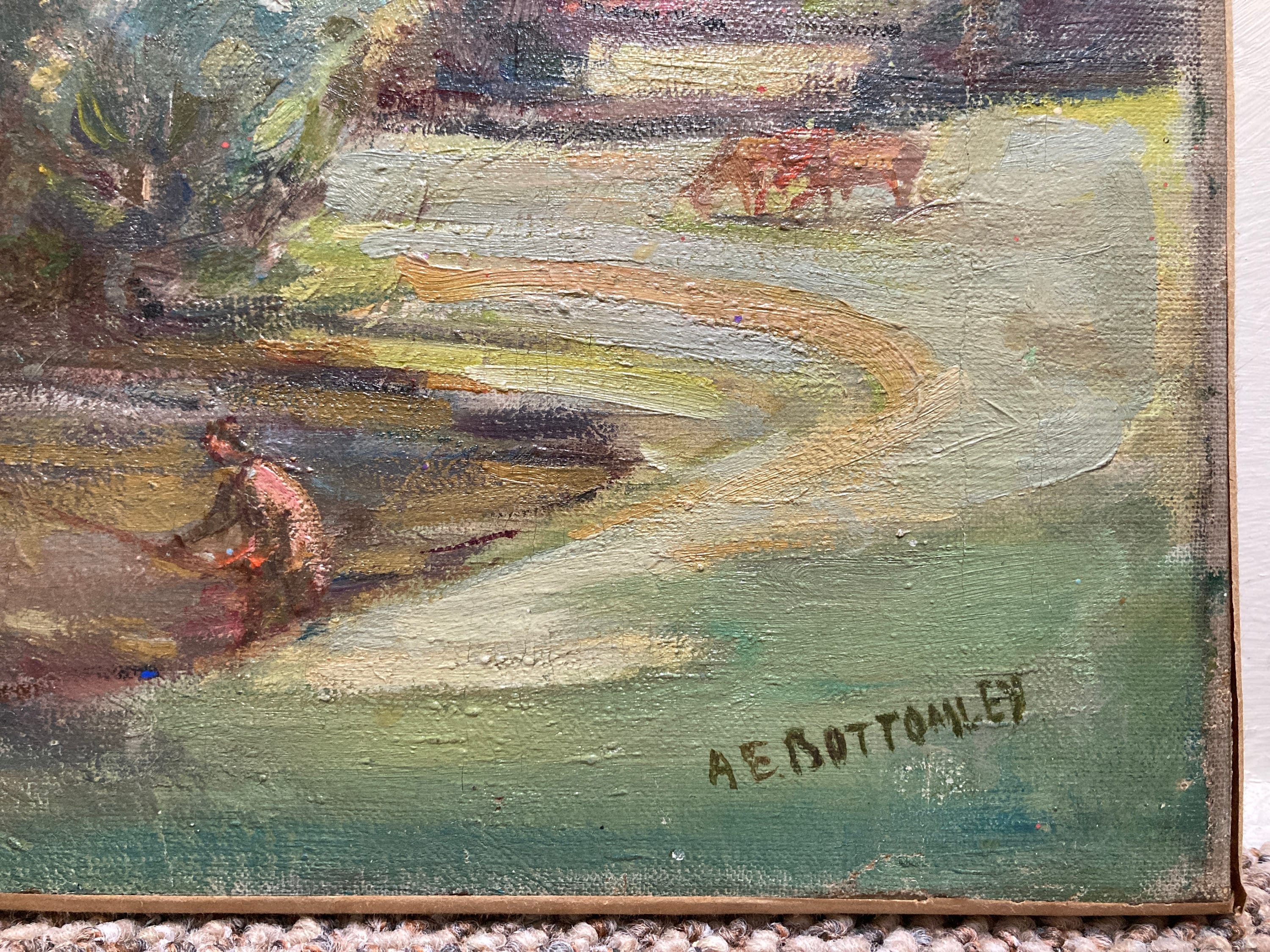 River by the Church | Signed, A. E. Bottomley (1873-1950 ...