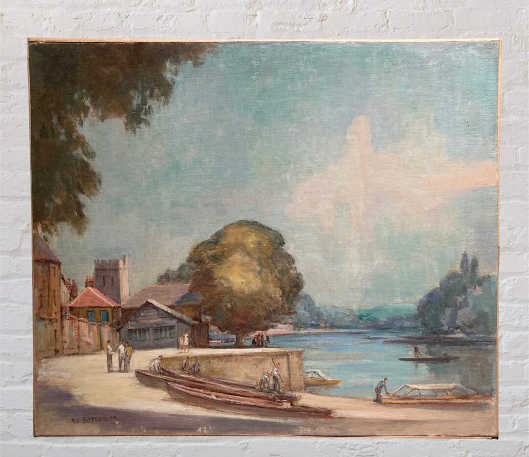 Boatman by the River | Signed, A. E. Bottomley (1873-1950 ...