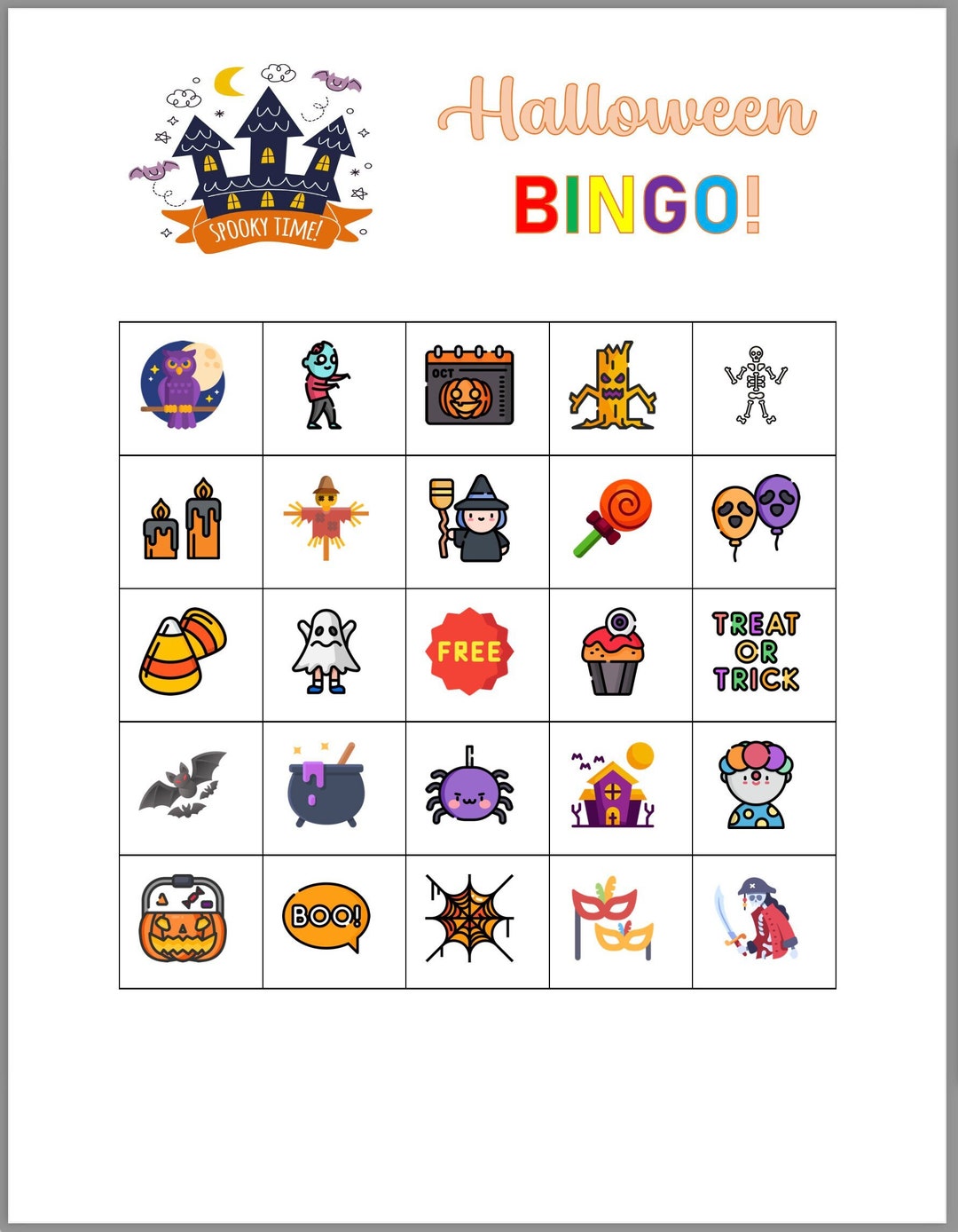 Halloween Bingo Printables, Party Games, Printable Games, 30 Cards ...