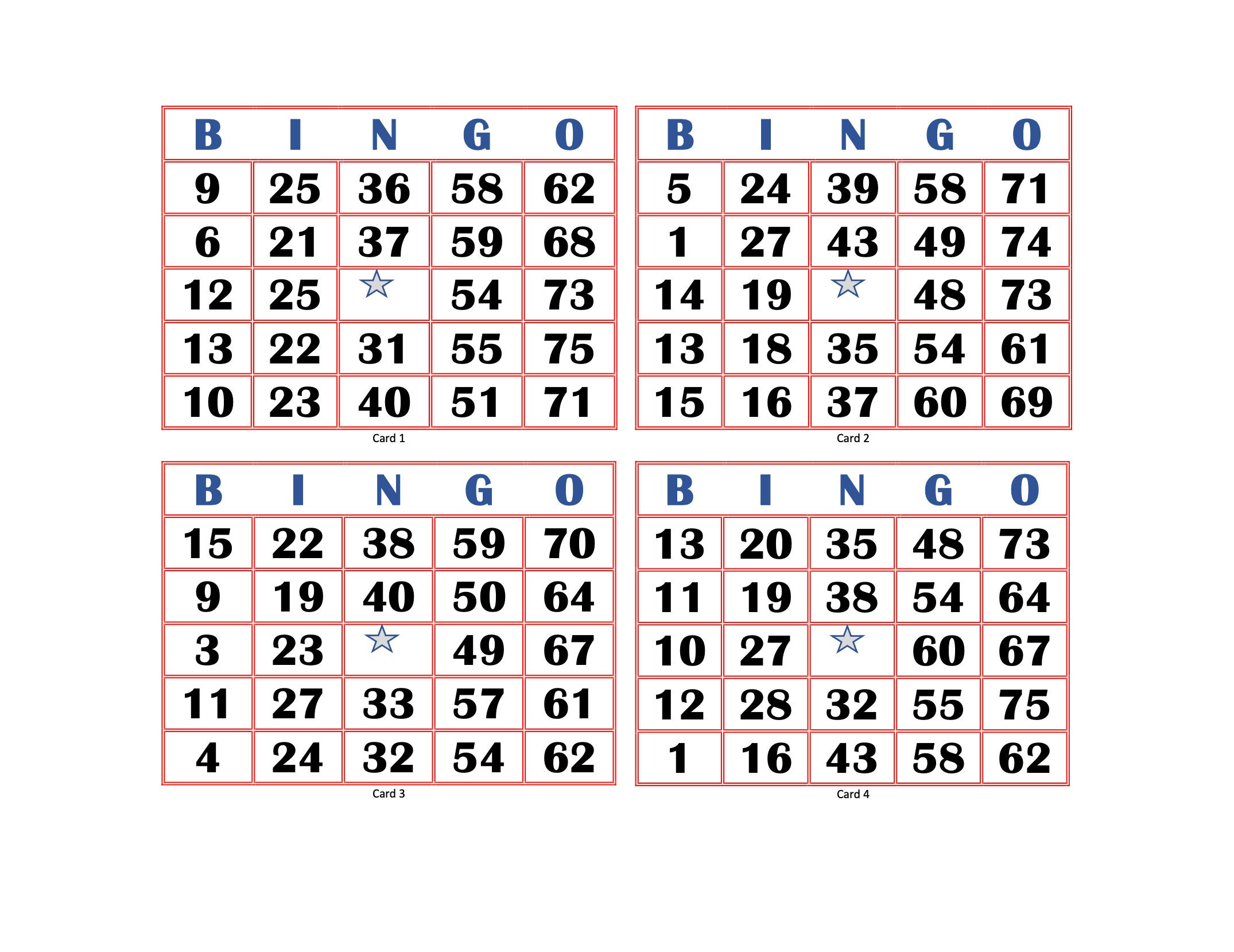 Bingo Printables, Party Games, Printable Games, 1000 Cards, 250 Pages ...