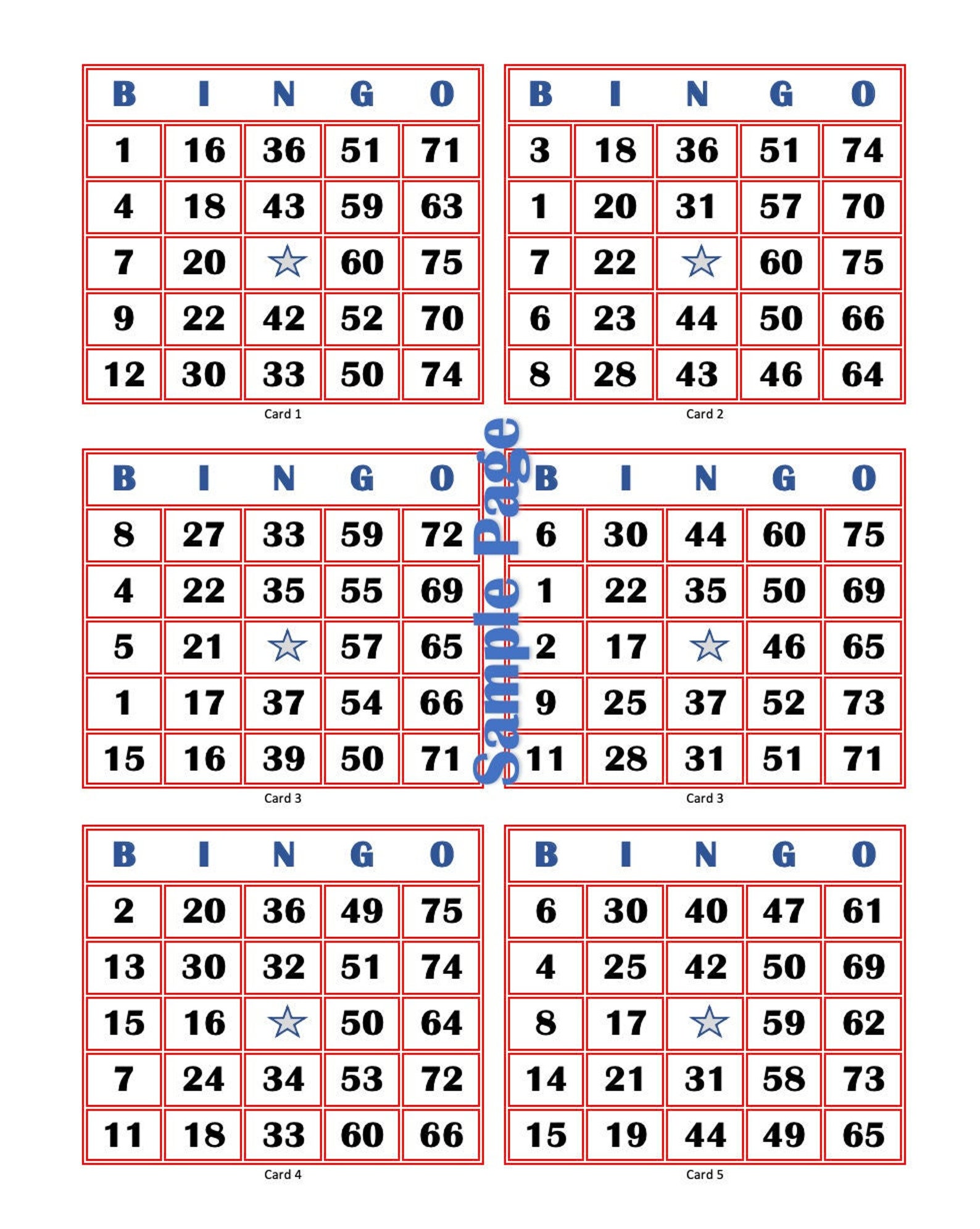Bingo Printables, Party Games, Printable Games, 1200 Cards, 200 Pages ...