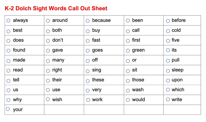 K-2, Second Grade Sight Words Bingo, Flash Cards, Printables, 20 Pages ...
