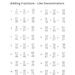 Adding Fractions With Like Denominators, Printable Fractions Worksheets ...