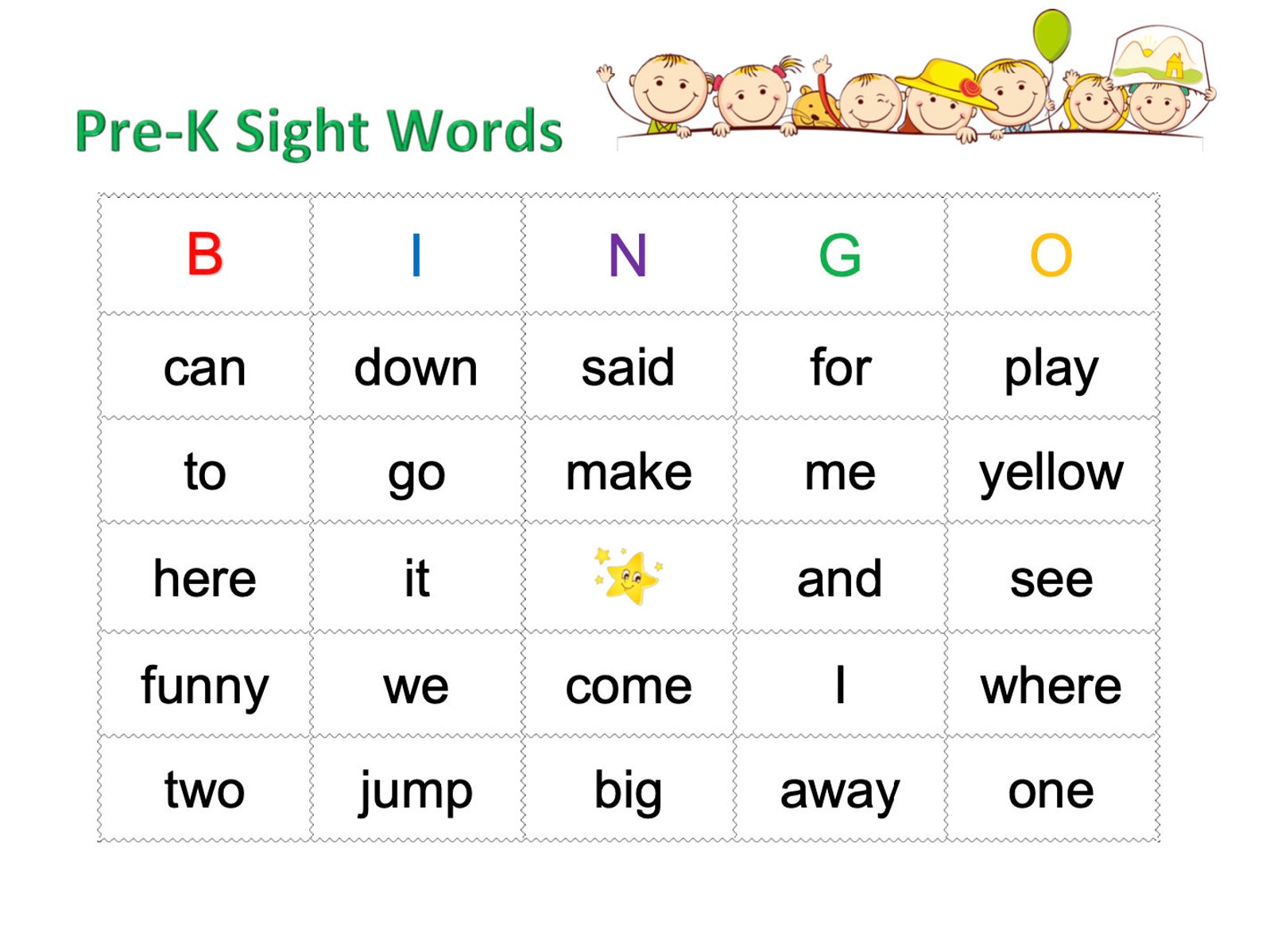 Pre-k Sight Words Bingo, Flash Cards, Printables, 20 Pages, Dolch Sight ...