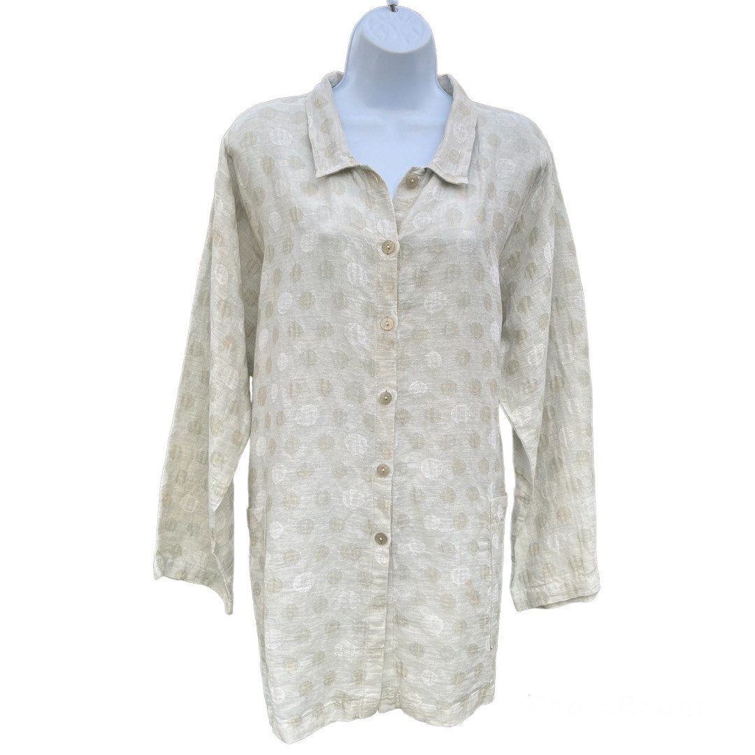 Vintage 1990s Carol Turner Collection Linen Blouse - Etsy